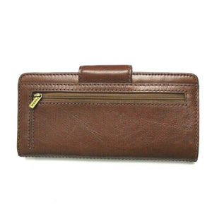 Fossil | Bags | Fossil Madison Bifold Leather Clutch Wallet Brown ...